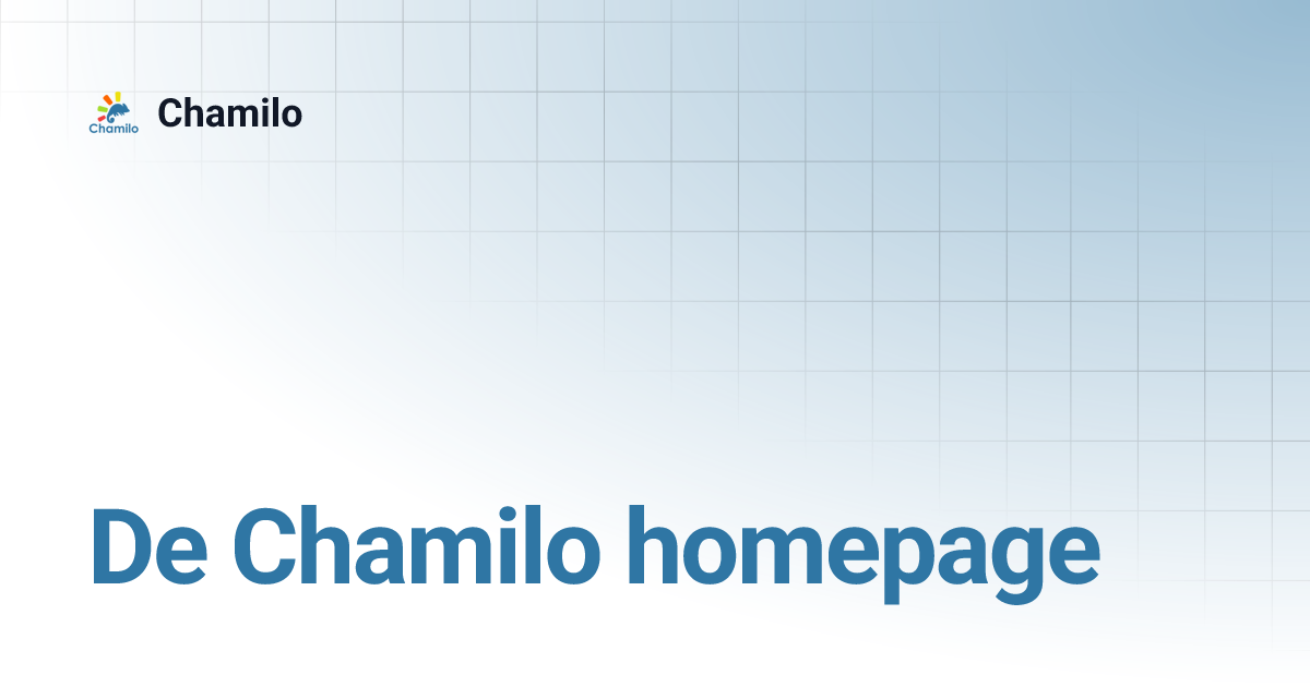 De Chamilo homepage | Chamilo