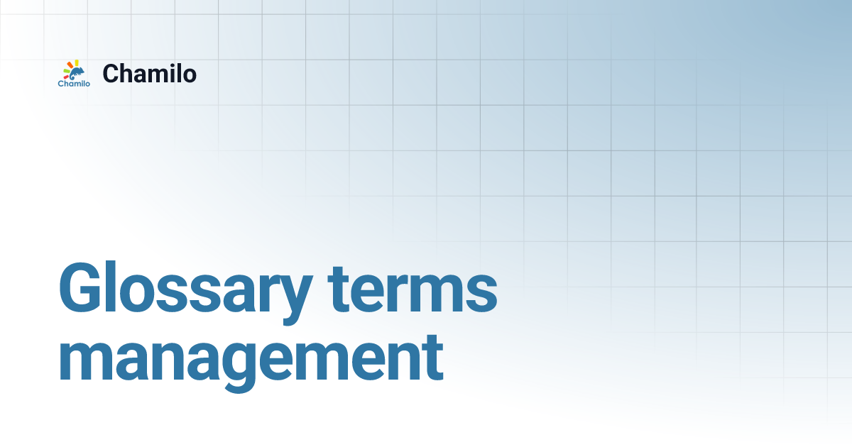 Glossary terms management | Chamilo