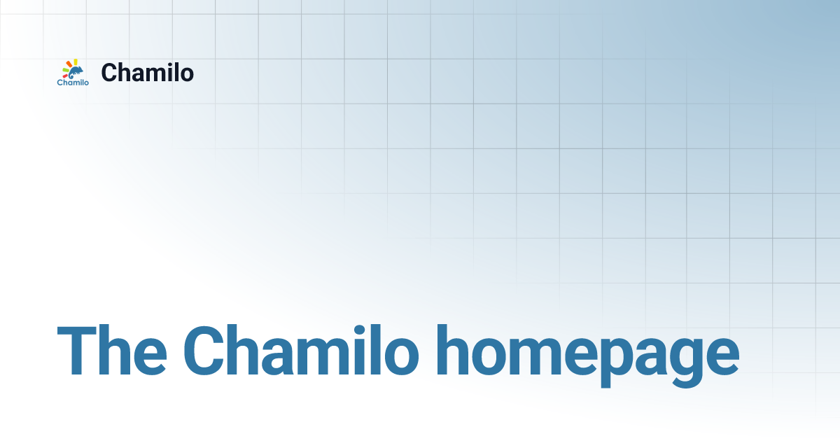 The Chamilo homepage | Chamilo