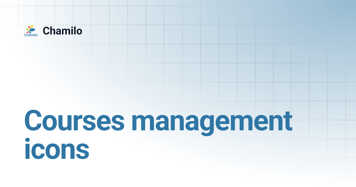 Courses management icons | Chamilo